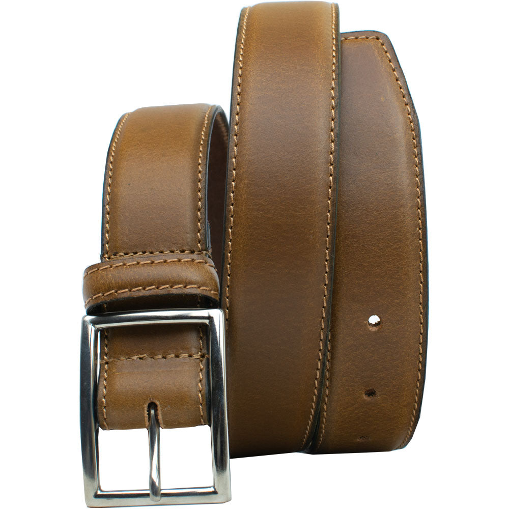 Entrepreneur Titanium Tan Dress Belt | Genuine Leather – TitaniumBelts.com