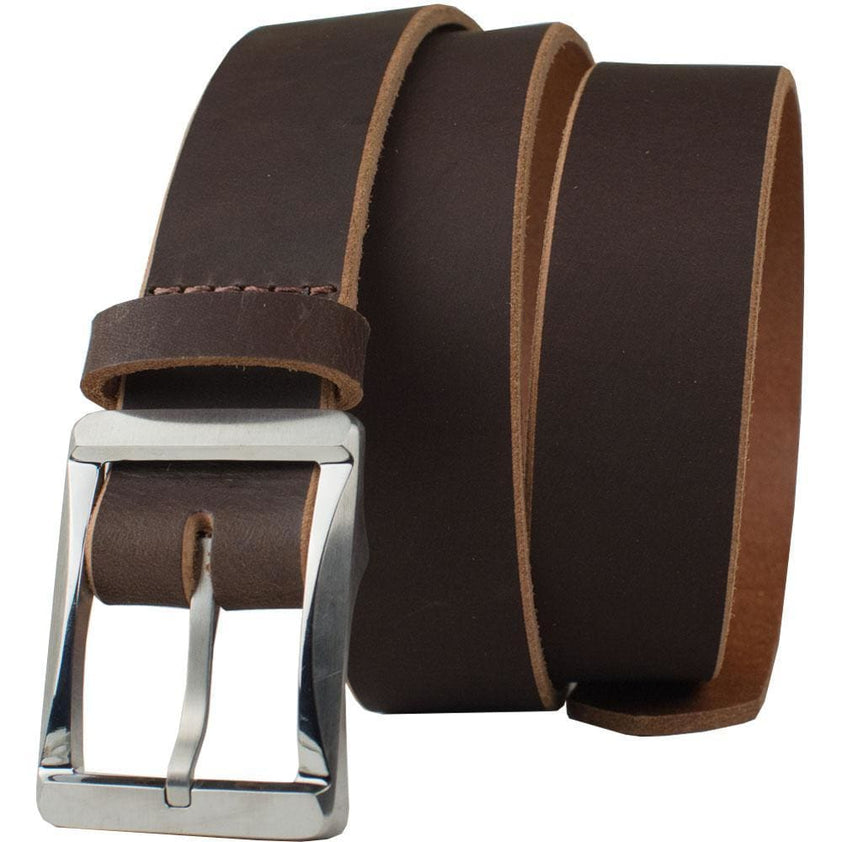 Brown Leather Titanium Work Belt | Made in the USA – TitaniumBelts.com